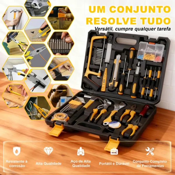 WeToke 98-Piece Basic Manual Tool Set with Portable Case, Black ...